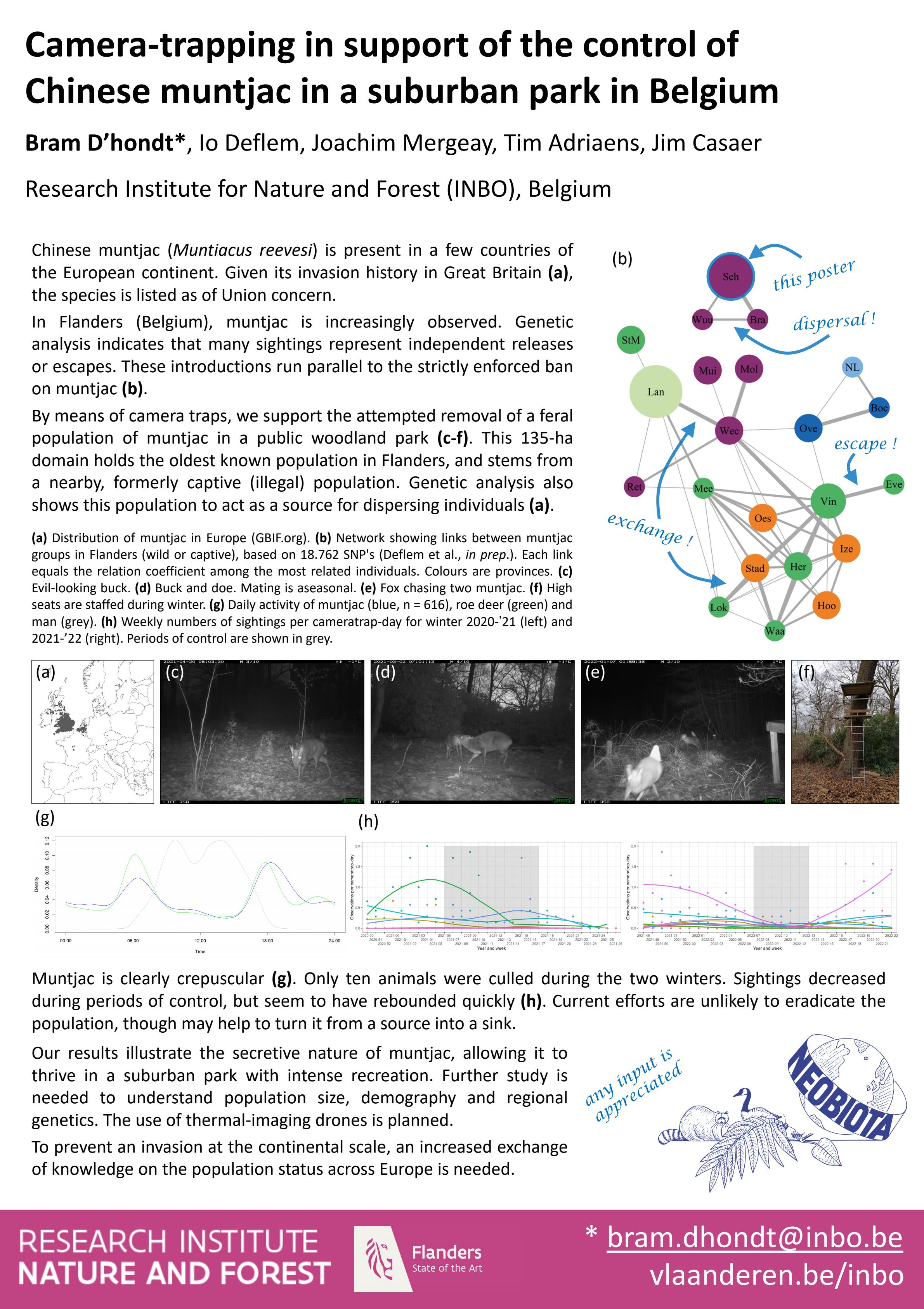 Camera-trapping in support of the control of Chinese muntjac in a ...
